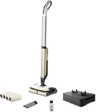 Karcher Hartbodenreiniger FC 7 Cordless Extra, kabelloser Bodenreiniger mit 4 rotierenden Mikrofaserwalzen, Akkulaufzeit: ca. 45 min, Fl&auml;chenleistung pro Akku