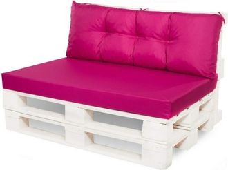 Generic Palettenkissen Outdoor - Palettenkissen wasserfest - Palettenkissen Set (Set sitzkissen 120x80 + rückenkissen 120x50, Rosa)