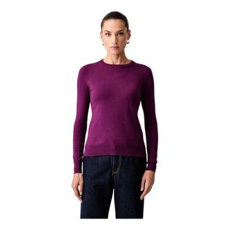 Trussardi Femme, Pulls, Violet, Taille: 36 FR Pull en maille &agrave; col rond en m&eacute;lange viscose