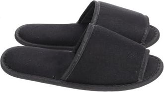 IFUNDOM Pantoufles Pliantes Portables en Coton Noir L&eacute;g&egrave;res et Antid&eacute;rapantes Pantoufles de Voyage Compactes pour H&ocirc;tel et Maison Fourniture DH&ocirc;tel Confortabl