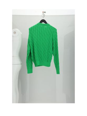 Dior Mens Knit Sweater Cotton Green