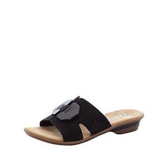 Rieker Femme 63481 Sandale, Noir, 41 EU