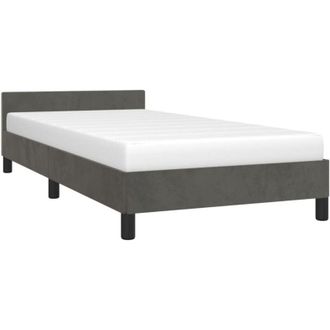 vidaXL Bettgestell ohne Matratze Dunkelgrau 90x190 cm Samt Vidaxl