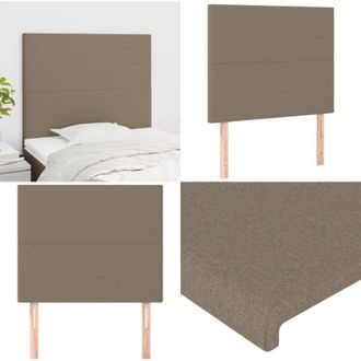 vidaXL Vidaxl - Kopfteile 2 Stk. Taupe 100x5x78/88 cm Stoff - Bettkopfteile - Kopfteil - Bettsofa - Wohnaccessoires - Wohnzimmer Dekoration - Home & Living