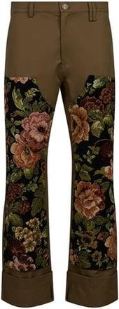 Simone Rocha Pantalon droit d&eacute;tails fleurs en coton