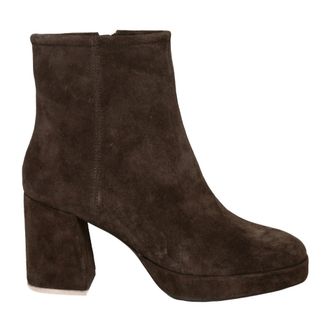 Unisa Botte Chelsea Melvy &agrave; bout rond - Femme - Chaussures - Brun - Taille: 38 EU