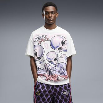 Puma T-shirt oversize Melo Asteriks Homme, V&ecirc;tements, Blanc, 3XL