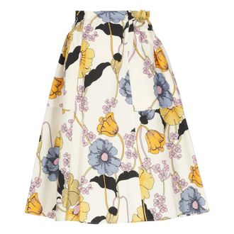 Marni Femme, Jupes, Multicolore, Taille: 38 FR Melodia Poplin Midi Skirt