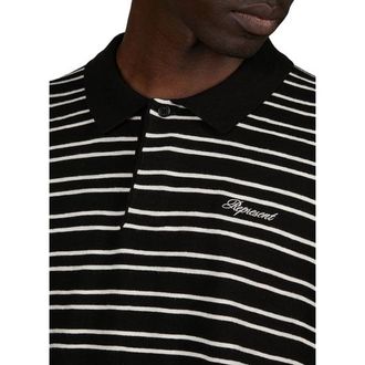 Represent Polo &agrave; rayures en maille de coton et lin