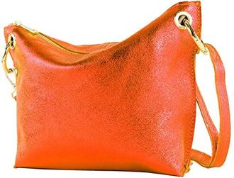 modamoda.de T243 Petit sac à bandoulière en cuir fabriqué en Italie, Small