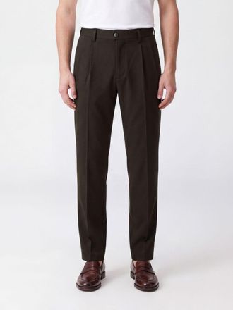 Incotex Pantalon de tailleur droit en m&eacute;lange de laine avec pinces avant