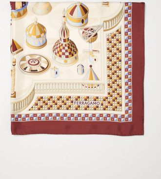 Ferragamo Foulard FERRAGAMO Femme couleur Bordeaux