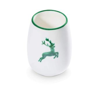 Gmundner Keramik Vase Höhe : 11 cm Grüner Hirsch Geschirr, handgemacht in Österreich