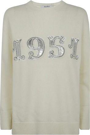 Max Mara Femme, Pulls, Blanc, Taille: 40 FR Pulls &agrave; col rond