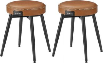 Vasagle Vasagle - Tabouret de Salle à Manger, Lot de 2, Chaise de Cuisine, Siège Rembourré, pu avec Coutures, Style Moderne Mi-siècle, Hauteur 48,2 cm, pour