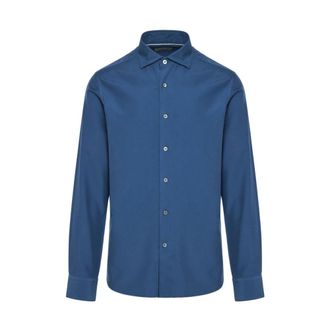 Canali Camisa Sport - - Shirts - Herren - Blau - XL
