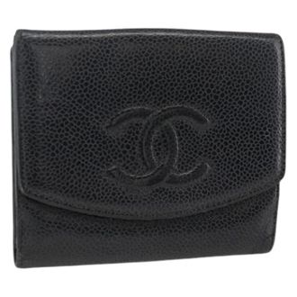 Chanel Portefeuille Bifold Vintage Pre-owned - Femme - Pre-owned - Noir - Taille: ONE Size