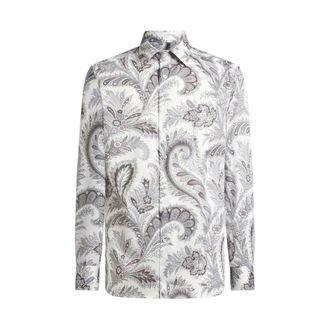Etro Graues Paisley Button-Down Hemd - - Shirts - Herren - Mehrfarbig - 3XL
