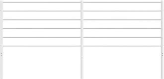 Generic Kopfteil aus Metall, Horizontale Stange mit Beindesign, Einfache Montage f&uuml;r Twin-, Full-, Queen- und King-Size-Betten (180 cm)