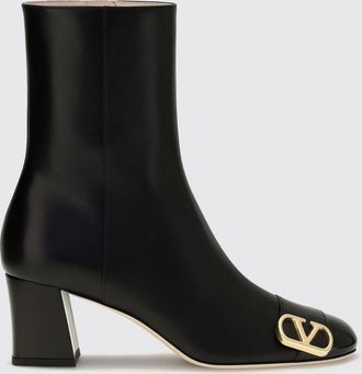 Valentino Garavani Bottines en cuir VLogo Signature avec talon bloc