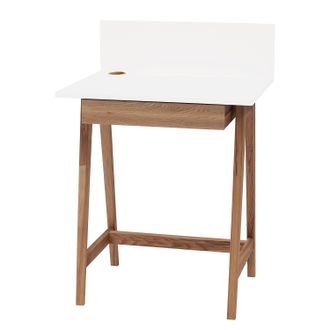 Norrwood home24 Schreibtisch Ophelia II 65cm Weiß/Weiß
