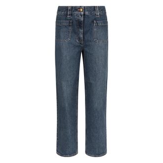 Elisabetta Franchi High-Rise Boyfriend Jeans - - Jeans - Damen - Blau - W28