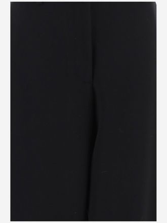 By Malene Birger Wide-Leg Technical Blend Trousers - Black