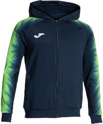 Joma Elite XI Sweatshirt à Capuche, Bleu Marine/Vert Fluo, XS Homme