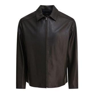 Vince Lederjacke mit Rei&szlig;verschluss - - Jackets - Herren - Schwarzk - S