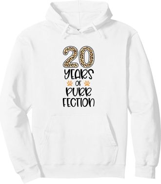 BDAZ 20th Birthday 20 Years of Purrfection Cat Cheetah Print Pullover Hoodie