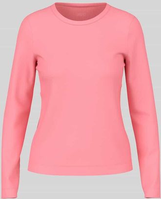Marc Cain Langarmshirt mit abgerundetem Saum aus reiner Baumwolle