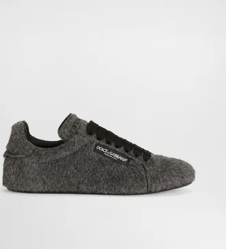 Dolce & Gabbana Schuhe Portofino Soft Aus Alpaka - Mann Sneakers Grey 46