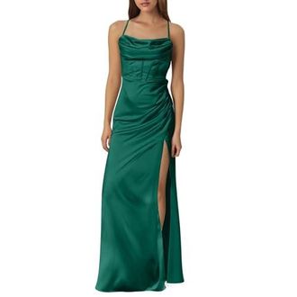 Generic Robe Femme Soiree Robe Cocktail Robe Sexy sans Manches Dos Nu Fente Haute pour Femmerobe de Soirée Robe de Bal