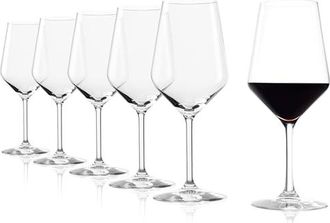 Stölzle Verres à Vin Rouge Revolution Lot de 6, 490 ml - Verres en Cristal de Haute Qualité pour Vin Rouge - Design Élégant pour Maximiser les Arômes - Lave-v