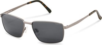 Rodenstock Herren Classic Sonnenbrillen - UV400 Schutz - Brillenbügel aus Edelstahl - R1444, B, 58, Dark Gun, Havana