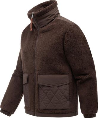 Ragwear Pl&uuml;schjacke Arctika Y &Uuml;bergangsjacke im Teddy-Stepp-Materialmix, ultraleicht und winddicht