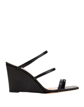 8 by YOOX LEATHER WEDGE SANDALS