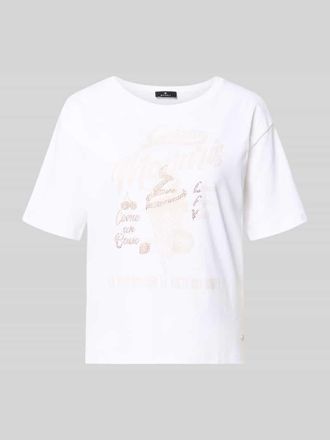 Monari Regular Fit T-Shirt mit Ziersteinbesatz Modell Ice Cream