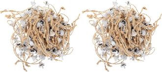 BESTONZON Christbaumkugeln Zubeh&ouml;r Weihnachtskugeln Aufh&auml;nger Kappen: Silber Cap mit Seil f&uuml;r Leere Kunststoffkugeln Styroporb&auml;lle Schaumkugeln DIY Basteln 200 