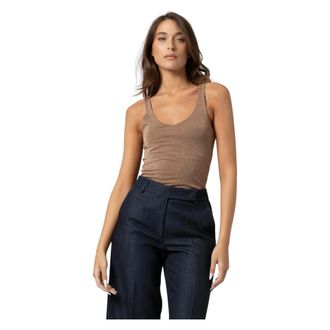 Kocca Femme, Tops, Orange, Taille: 44 FR Classic Slim Shoulder Vest Top