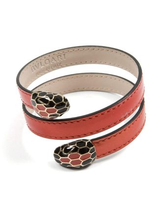Bulgari 2000s Serpenti Forever Lederarmband - Orange