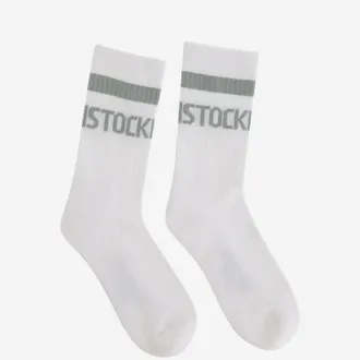 Birkenstock Mens Cotton Socks With Logo White Fabric