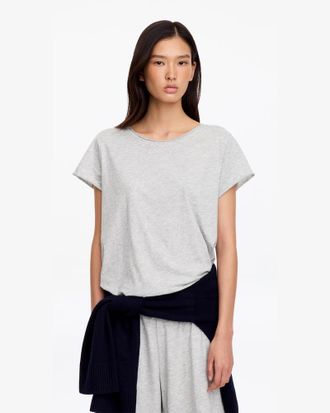 Arket T-Shirt Mit Rollkante -Grau