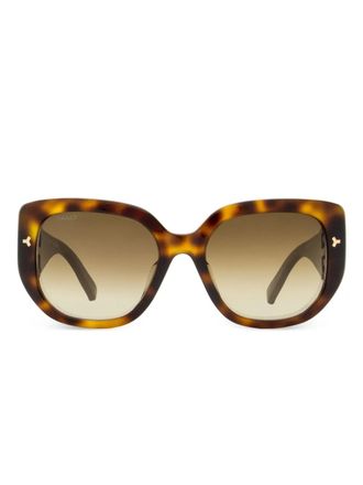 Bally Sonnenbrille mit Butterfly-Gestell - Braun