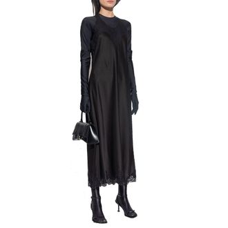 Balenciaga Womens Black Acetate Casual Dress