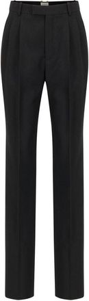 Saint Laurent Damen Bundfaltenhose aus Wolle