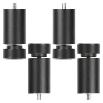 Generic Verstellbare M10 Metall-Möbelbeine - 4 Ersatzfüße für Sofa, Schreibtisch, Schrank, Couchtisch - einfache Installation, 39,9 cm, Schwarz/Silber, höhenv