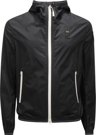 Blauer Homme, Sport, Noir, Taille: S Giubbotto Antivento Nastrato Jacket