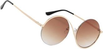 Generic Lunettes de soleil UV - Demi-monture en métal tendance pour homme - Lunettes circulaires tendance pour la conduite, la pêche, la randonnée, la marche,