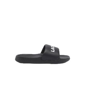 Lacoste Sandales Serve Slide 1.0 pour homme, Noir/blanc, 47 EU